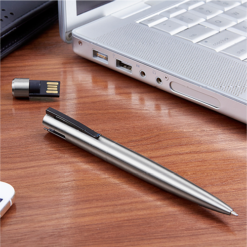 PROMODEPOT PENINSULA: BOLIGRAFO USB 8 GB ELZ PLATA