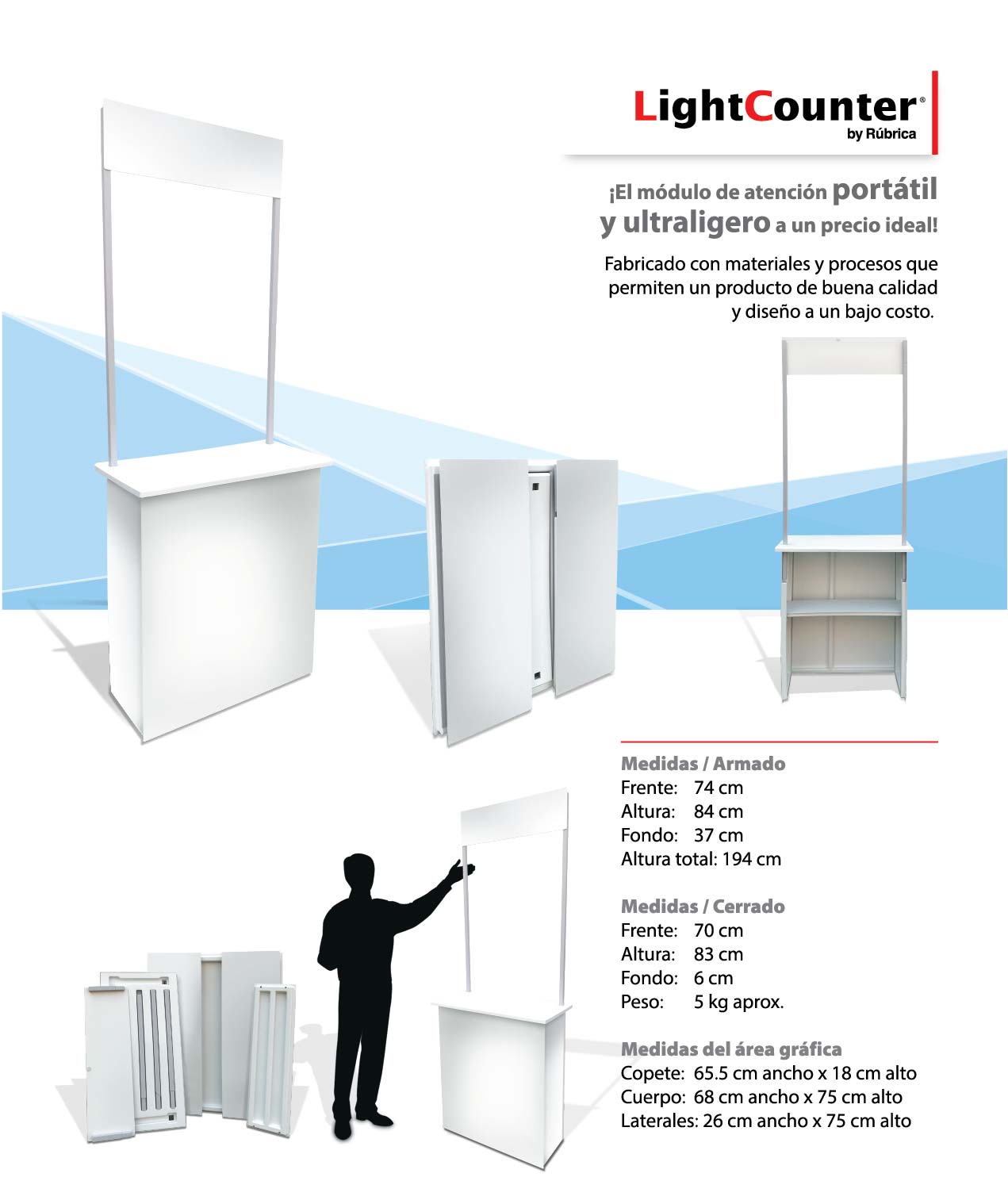 PROMODEPOT PENINSULA: DEMO STAND LIGHTCOUNTER BLANCO